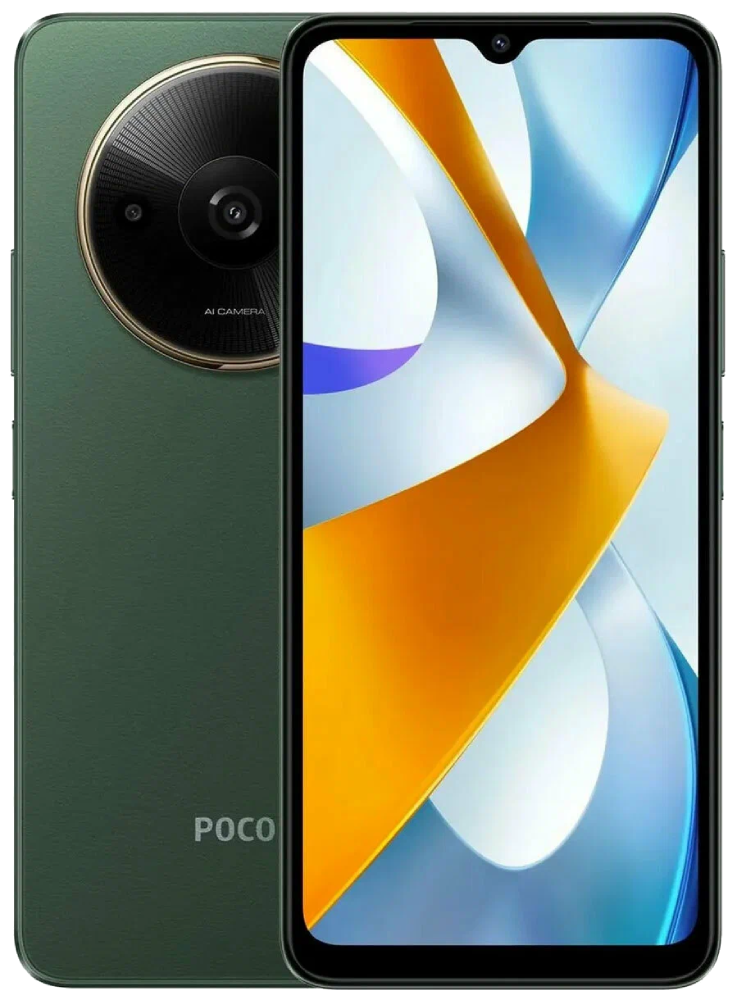 Смартфон POCO C61 4/128 Гб LTE Зеленый: купить по цене 6 990 рублей в ...