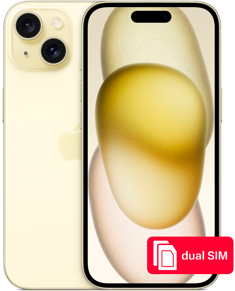Смартфон Apple iPhone 15 256Gb SIM + SIM Желтый: купить по выгодной цене с доставкой и ...