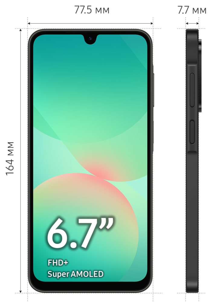 Смартфон Samsung Galaxy A26 6/128 Гб 5G Черный (A266): купить по цене ...