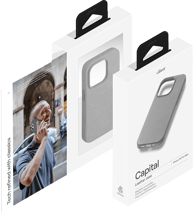 Чехол-накладка uBear Capital Case c MagSafe для iPhone 16 Pro Max Серый ...