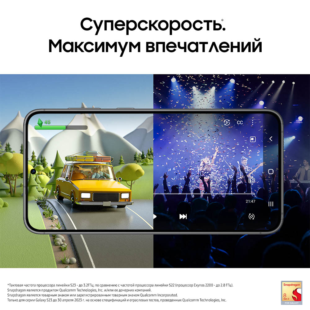 Смартфон Samsung Galaxy S23 5G 8/128Gb Черный: купить по цене 52 990 ...