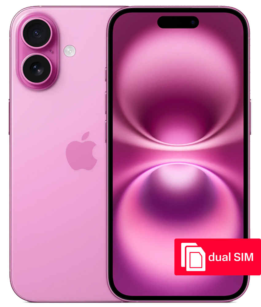 Смартфон Apple iPhone 16 256Gb SIM + SIM Розовый: купить по выгодной ...