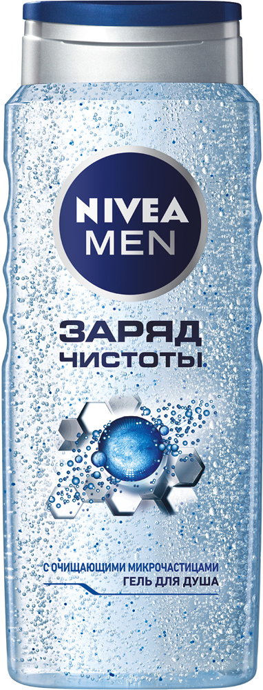 Гель для душа NIVEA Men Заряд чистоты с очищающими микрочастицами 500мл ...