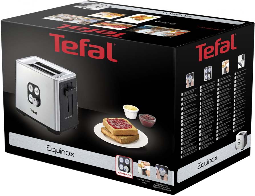 Тостер Tefal Cube TT420D30 нержавеющая сталь: купить по цене 4 290 ...