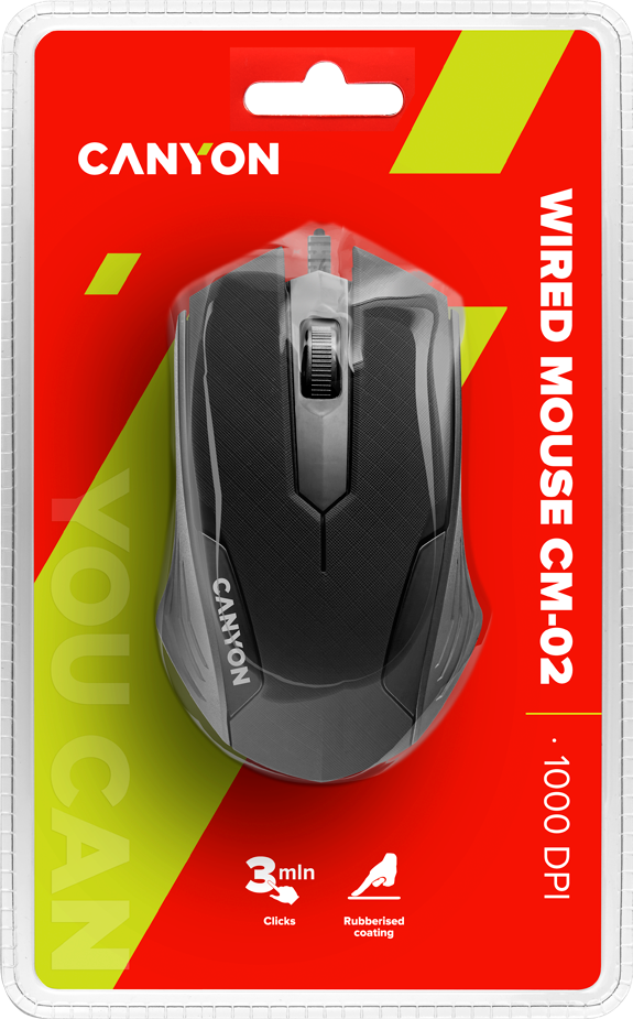 Мышь Canyon CM-02 проводная Черная: купить по цене 250 рублей в ...