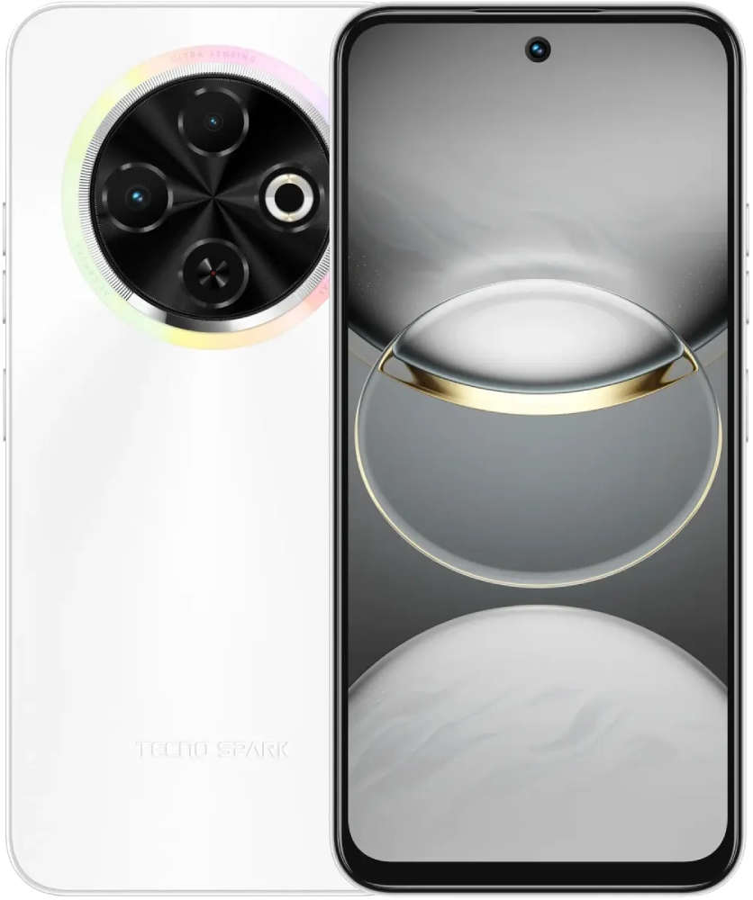 Смартфон Tecno Spark 30c 4 128 Гб Lte Белый купить по цене 8 990