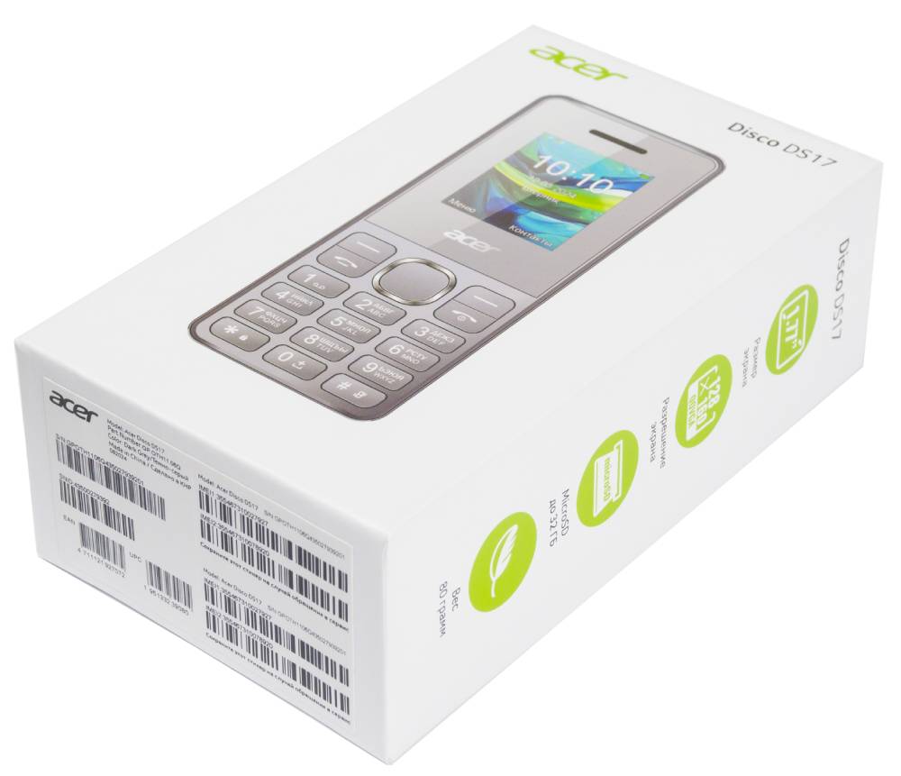 Мобильный телефон Acer Disco DS17 Темно-серый: купить по цене 1 490 ...