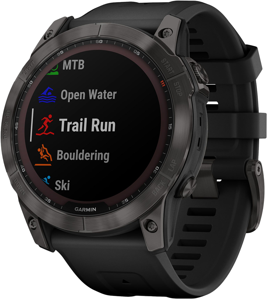 Часы Garmin Fenix 7X Sapphire Solar Carbon Grey DLC Titanium Угольно ...