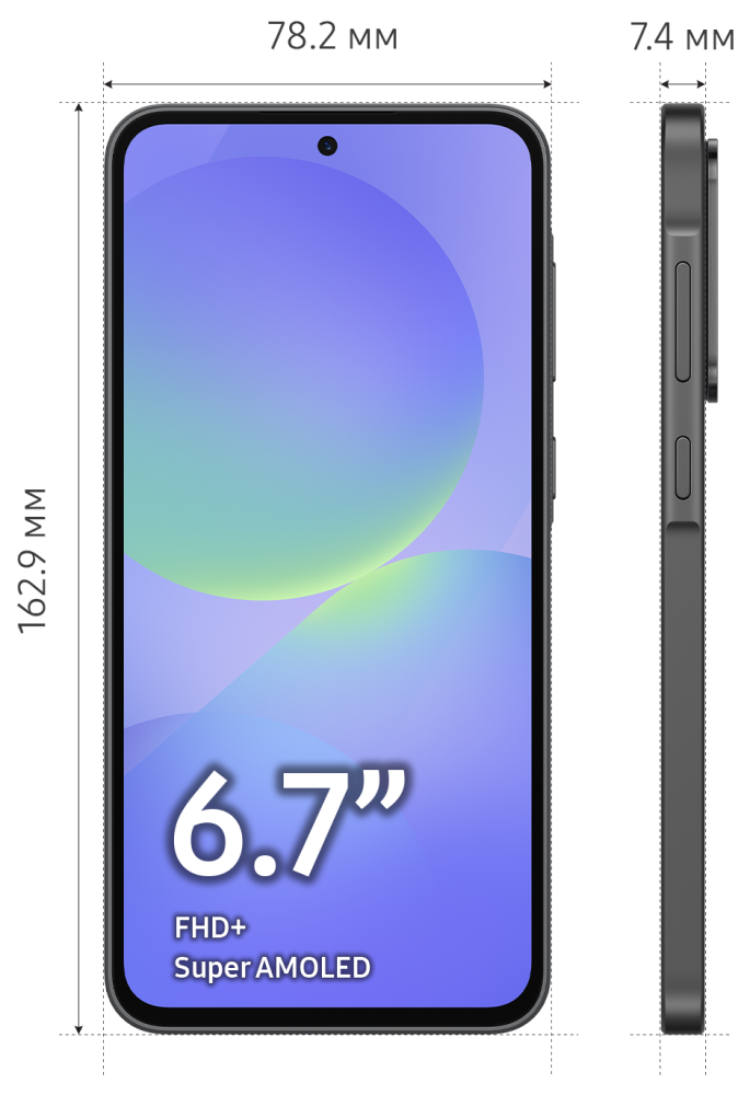 Смартфон Samsung Galaxy A36 8/128 Гб 5G Черный (A366E): купить по цене 28 990 рублей в интернет ...