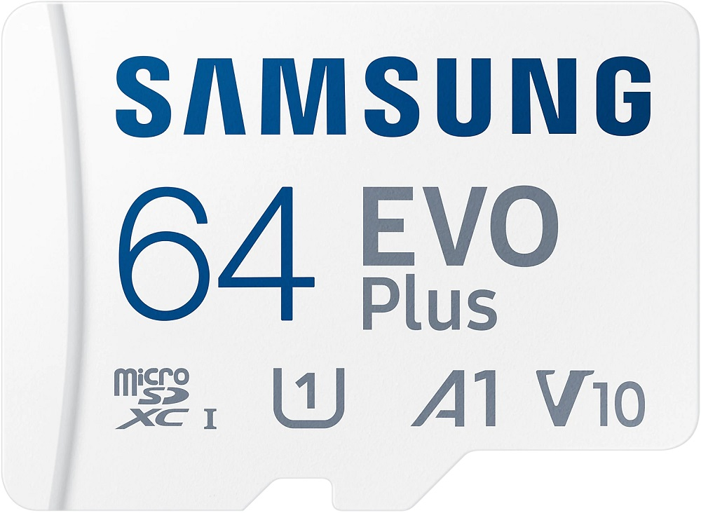 Карта памяти MicroSDXC Samsung EVO V6 64Gb Class10 с адаптером Белая ...