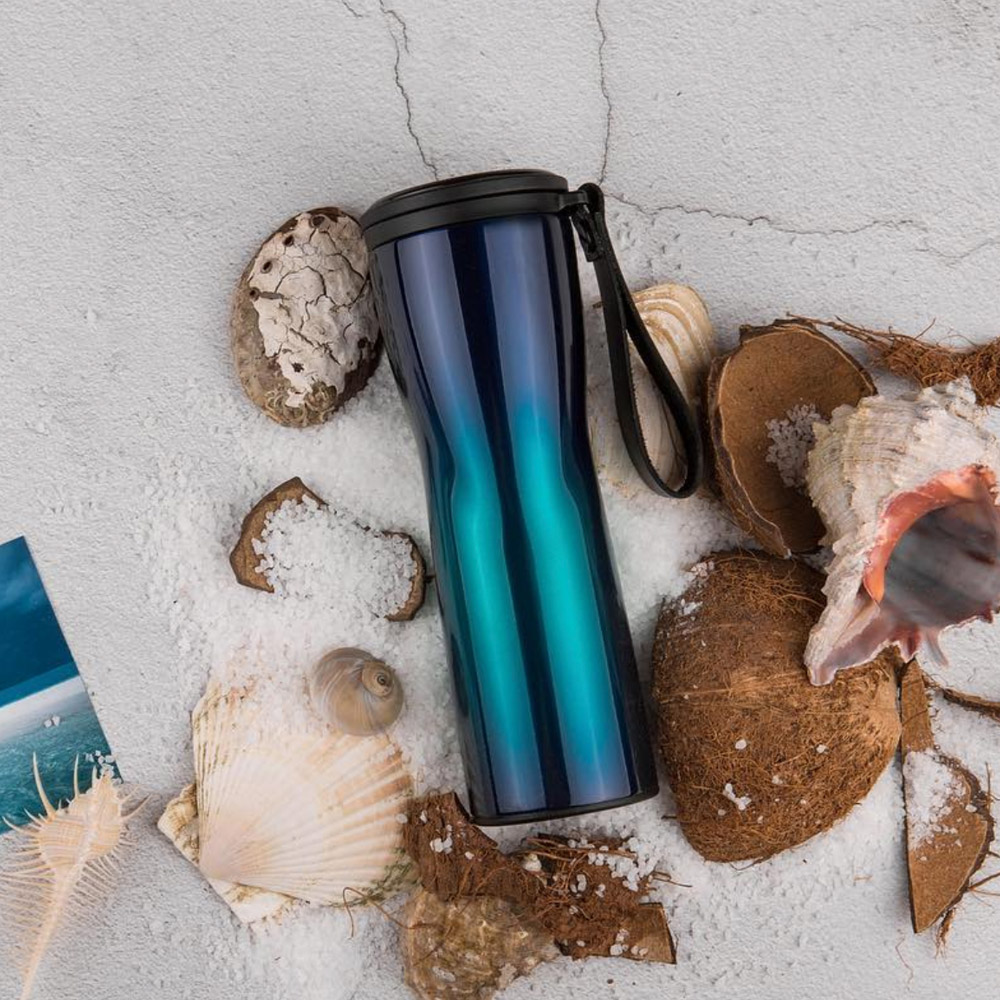 Термокружка KissKissFish MOKA Smart Coffee Tumbler синий: технические ...