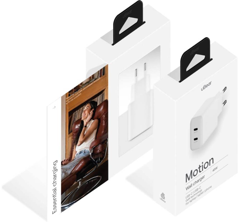 СЗУ uBear Motion GaN 45W Белое: купить по цене 3 990 рублей в интернет ...