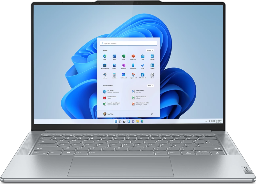 Ноутбук Lenovo Yoga Slim 7 14APU8 14.5" AMD Ryzen 7 7840S 16Гб/1Тб Win11 Home Серый: купить по ...