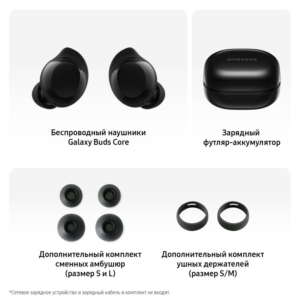 Беспроводные наушники Samsung R410 Galaxy Buds Core Черные: купить по ...