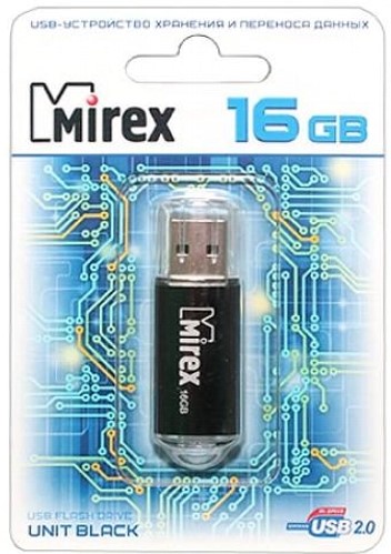 USB Flash Mirex UNIT 16GB USB2.0 Black: купить по цене 249 рублей в ...