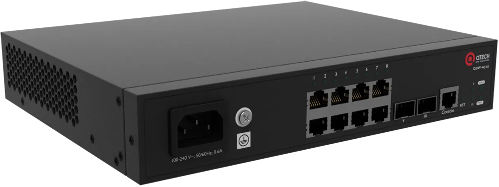 Коммутатор QTECH управляемый уровня L2+ QSW-4610-10T-POE-AC: купить по ...
