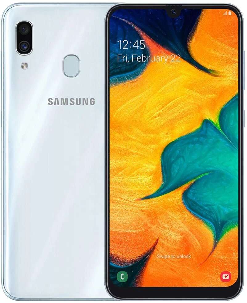 Смартфон Samsung A305 Galaxy A30 3/32Gb White: купить по цене 6 990 рублей в интернет магазине МТС
