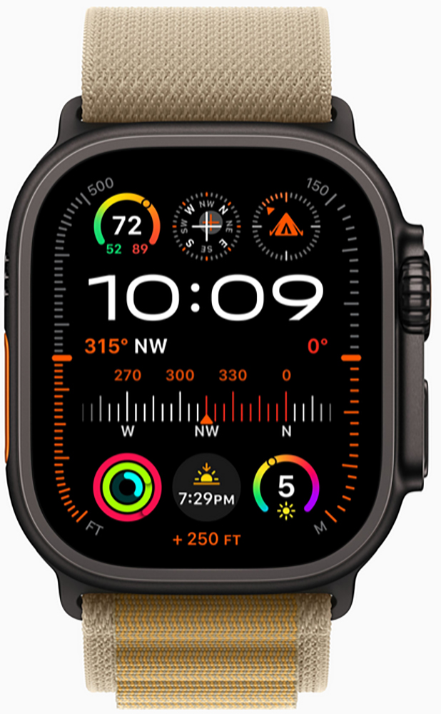 Часы Apple Watch Ultra 2 (2024) Black Titanium+ремешок Alpine Loop tan ...