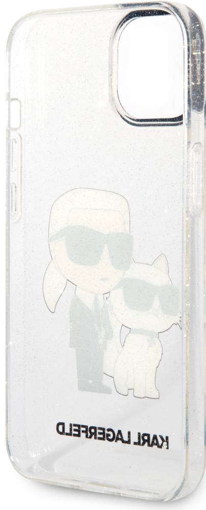 Чехол-накладка Karl Lagerfeld для iPhone 15 Iml Glitter Black Outline ...