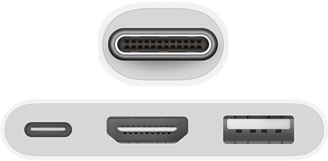 Адаптер Apple USB-C Digital AV Multiport MJ1K2ZM/A белый: купить по ...