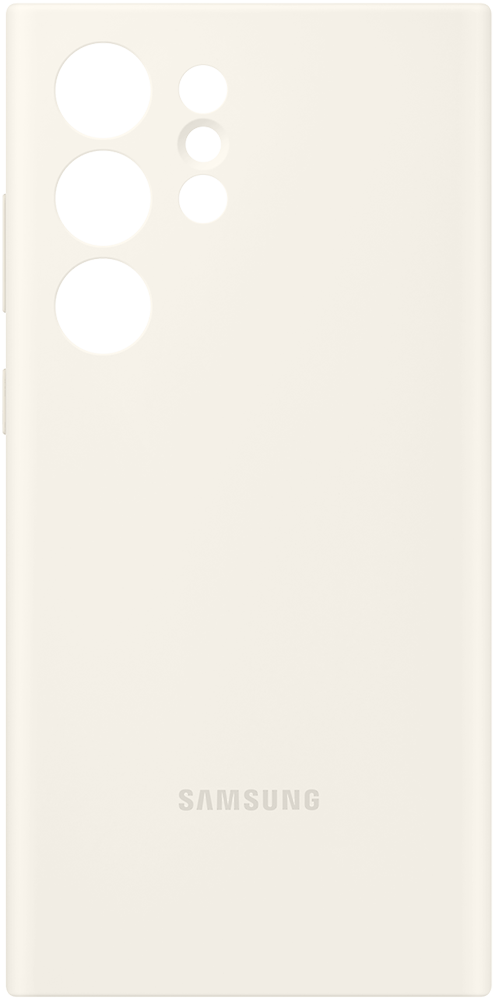 Чехол-накладка Samsung Galaxy S23 Ultra Silicone Case Бежевый хлопок ...