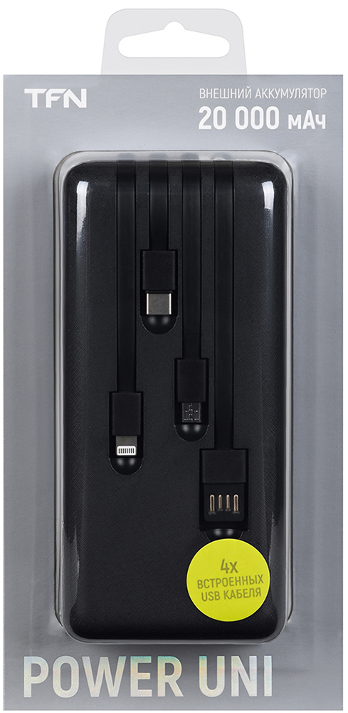 Внешний аккумулятор TFN Power Uni20 20000mAh Черный: купить по цене 1 ...