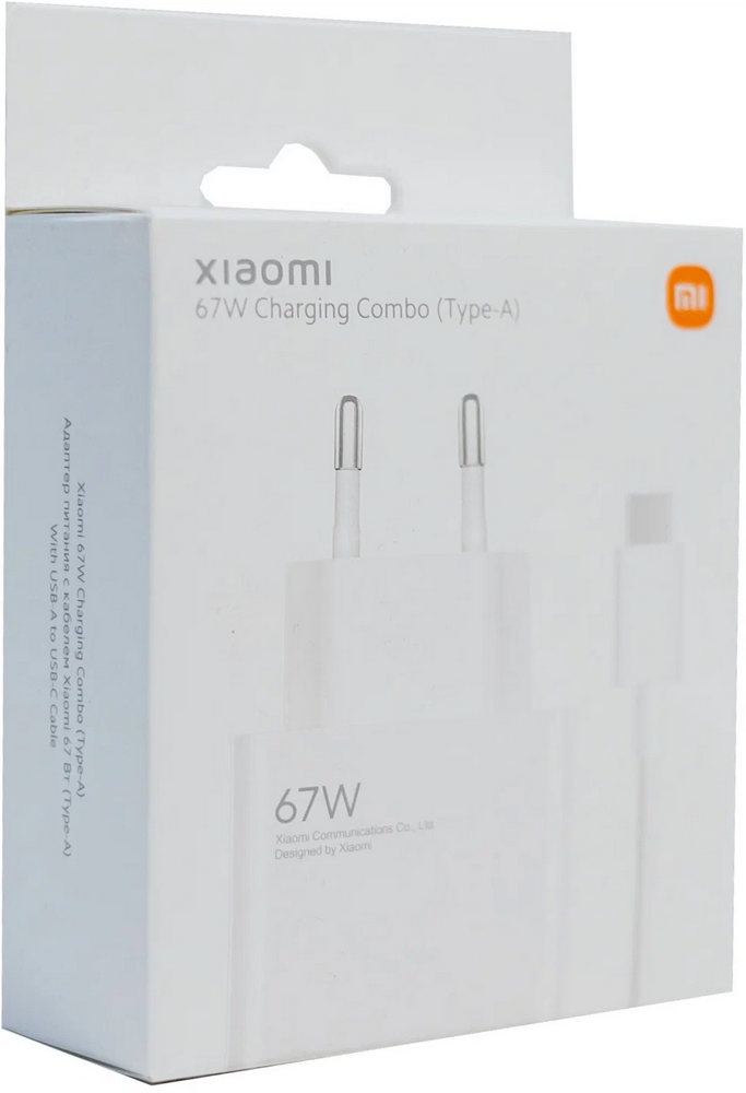 СЗУ Xiaomi 67W USB Type-C-Type-A Белый (BHR6035EU): купить по цене 2 ...