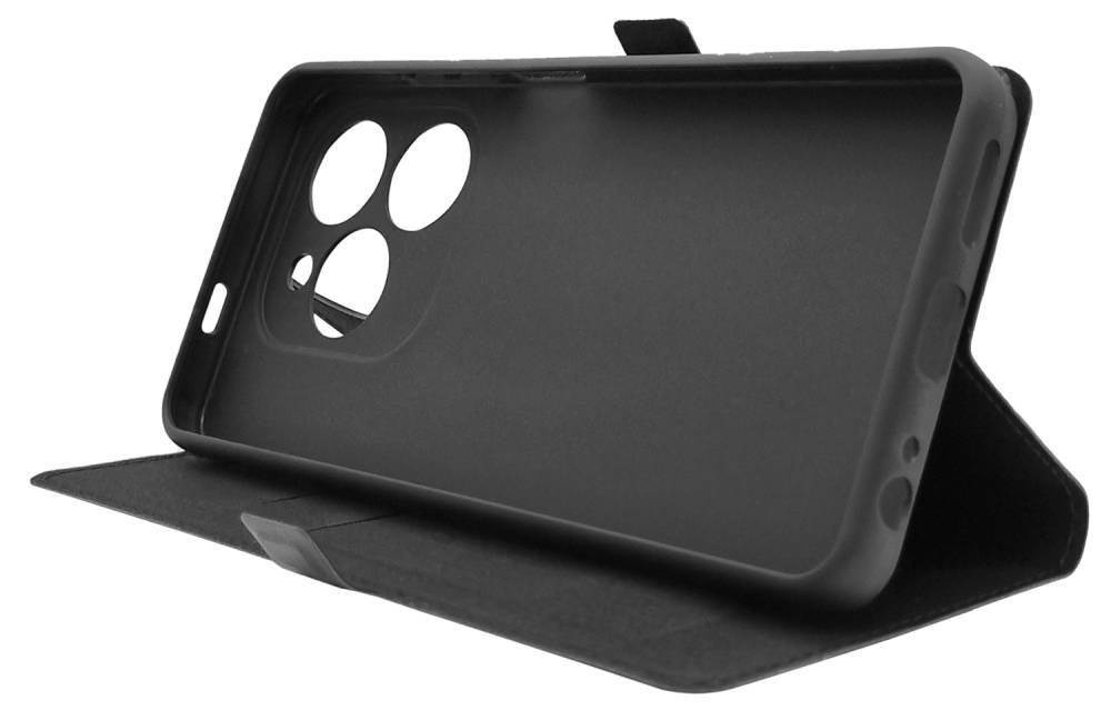 Чехол книжка Borasco для Tecno Pop 8 Tecno Spark Go 2024 Черный купить по цене 199 рублей в