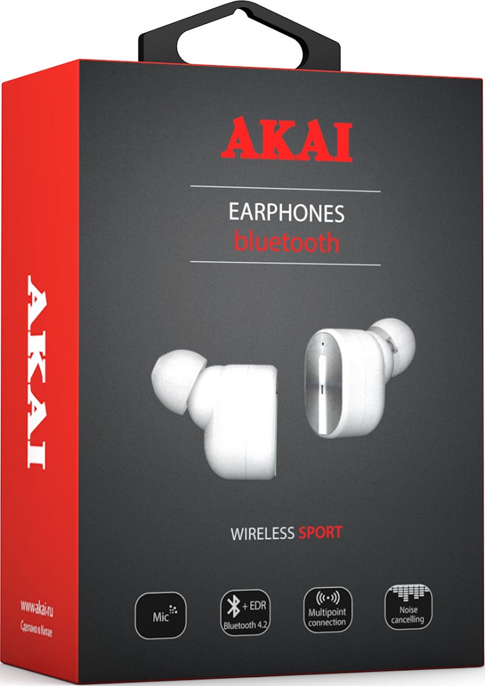 Беспроводные наушники Akai TWS HD-221 White: купить по выгодной цене в ...