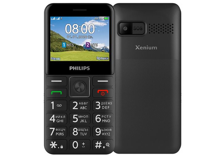 Мобильный телефон Philips Xenium E207 Dual sim Black: купить по цене 3 ...